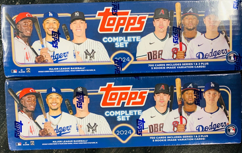 LOT (2) 2024 TOPPS BASEBALL FACTORY COMPLETE SEALED BLUE SETS | eBay