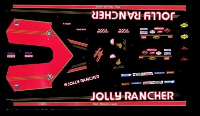 Todd Lesenko Jolly Rancher Top Fuel Dragster 1/24th-1/25th Scale Decals ...