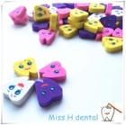 50pcs Molar Shaped Tooth Rubber Erasers Dentist Dental Clinic School ...
