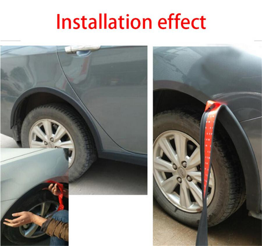 Car Wheel Eyebrow Arch Protector Trim Lips Fender Flares Moulding Strip ...