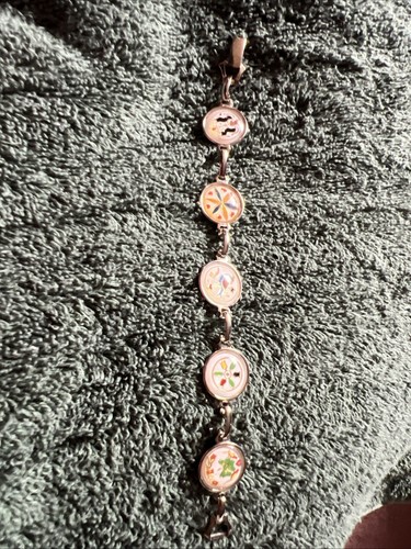 Women's Pennsylvania Dutch Charm Hex Bracelet 7 Inch Metal Backing | eBay