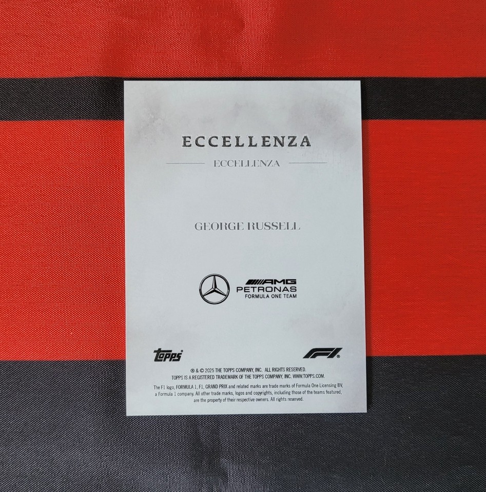 Topps F1 Eccellenza 2025 George Russell Mercedes AMG F1 Eccellenza Card ...