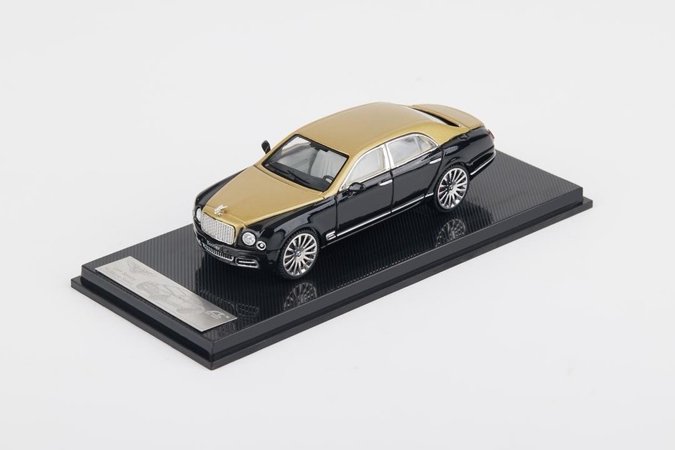 BENTLEY MULSANNE SPORT BLACK GOLD TOP 1/64 DIECAST CAR MODEL BY SC ...