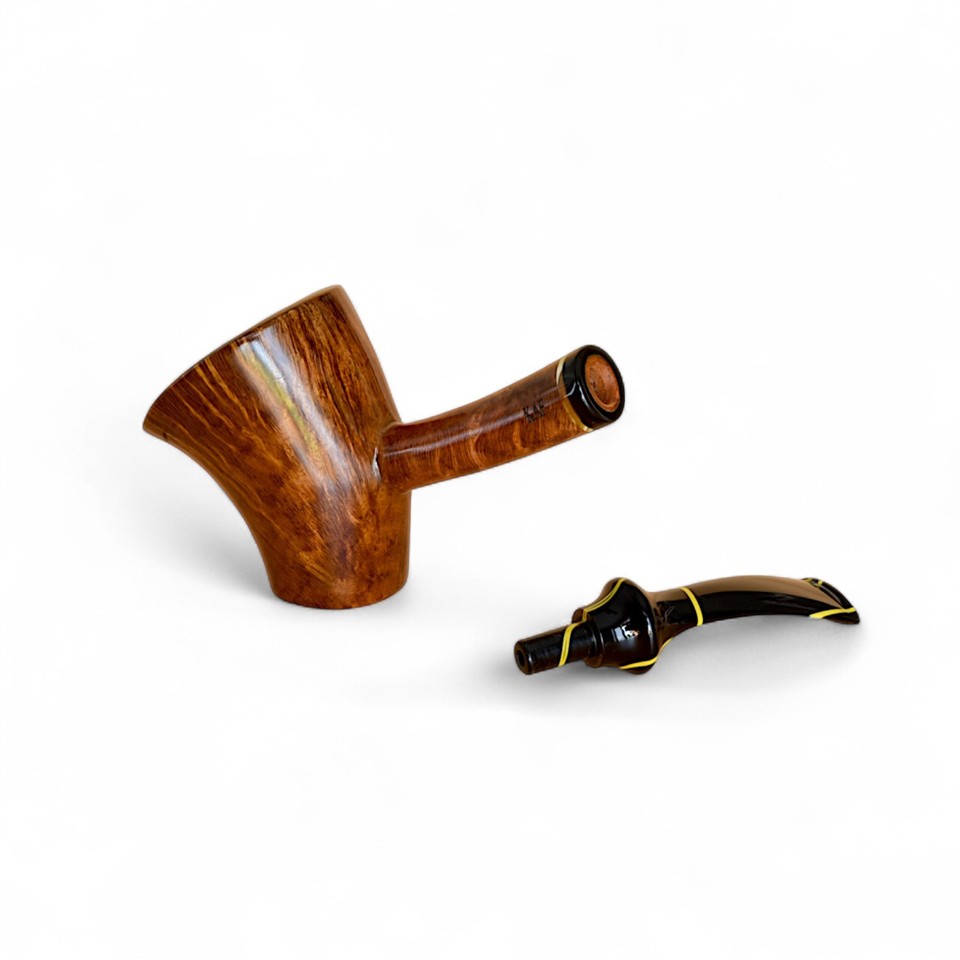 Briar pipe Freehand Poker briar pipe Artisan poker shape handmade ...
