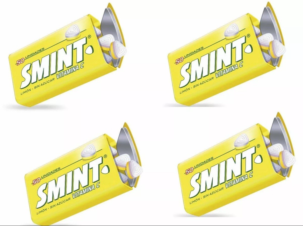 Smint 4 x Tins Sugar-Free Lemon Flavour Mints | 200 Smints Total. LAST ...