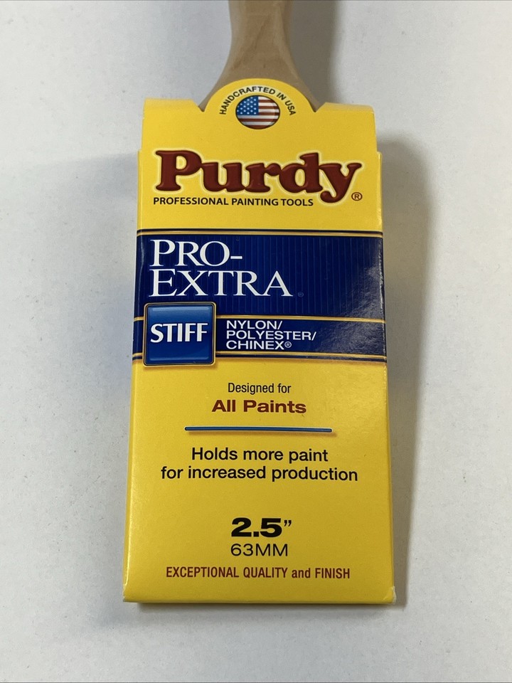 Lot Of (2) Purdy Pro-Extra 2-1/2" Flat Nylon Polyester Chinex Paint ...