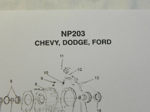 NP203 Main Shaft 3821352 Transfer Case Diagram #29 CHEVY, DODGE, FORD ...