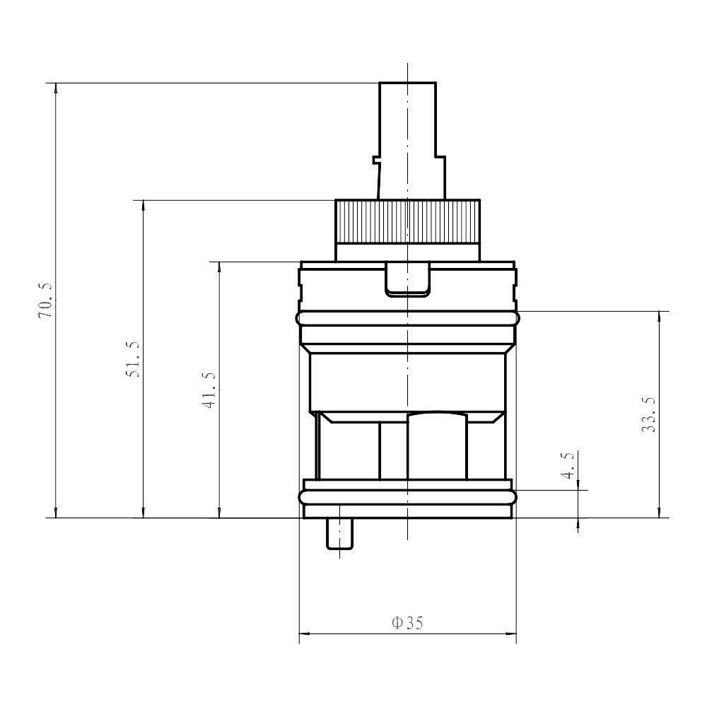 Ceramic 35mm Water Mixer Valve Tap Cartridge Caravan Motorhome ...