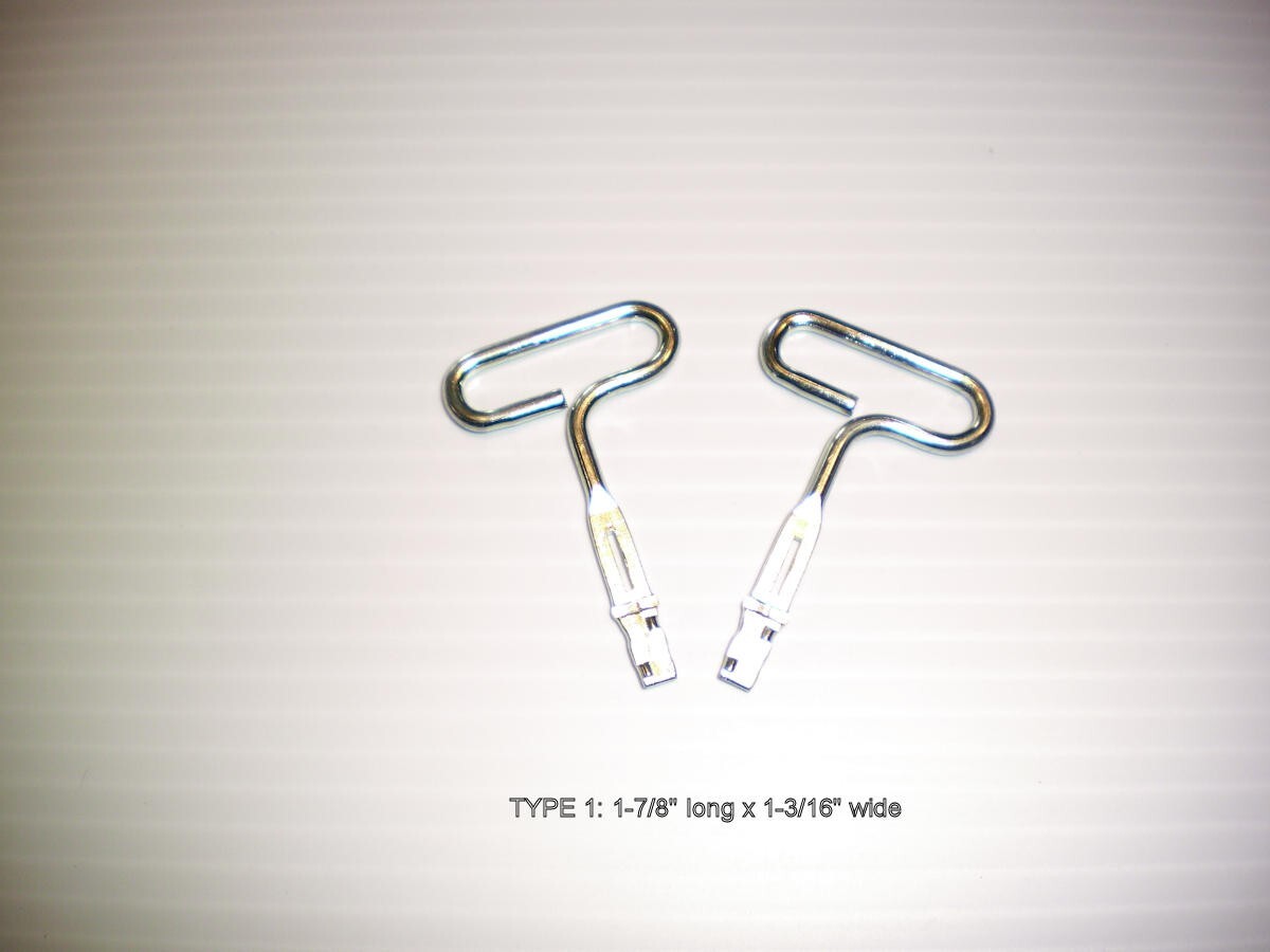 2 Pack Lot Metal Twist Keys for Cans Army Surplus Can Opener (Type 1 ...