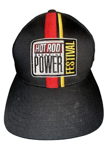Hot Rod Magazine Power Festival Hat Cap Black Red Yellow White Snapback ...
