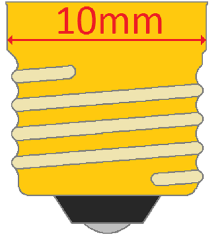 Box of 10 #1487 Lamp Bulb 14V, 2.8W, E10, T-3 1/4 | eBay