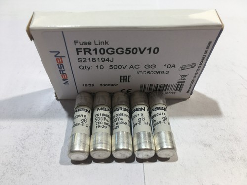 MERSEN FR10GG50V10 500V 10A FERRAZ SHAWMUT Fuse 10x38mm 500V JPSF451 x1 ...