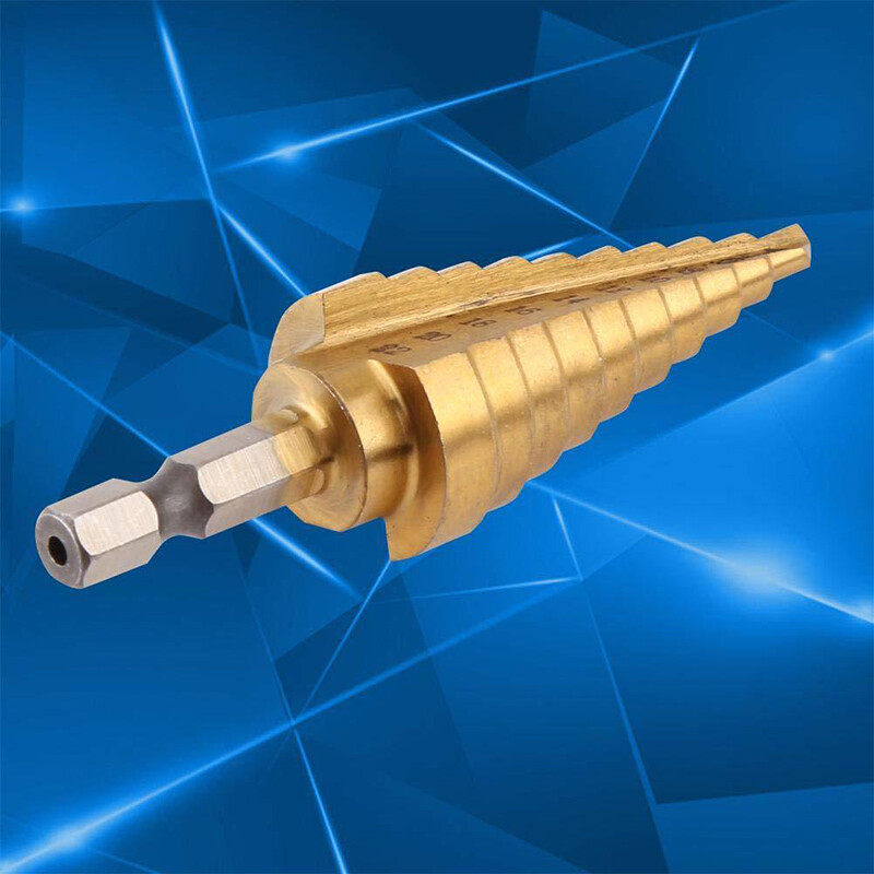 4-22MM HSS Hex Titanium Cone Drill Bit Hole Cutter For Steel Drilling ...