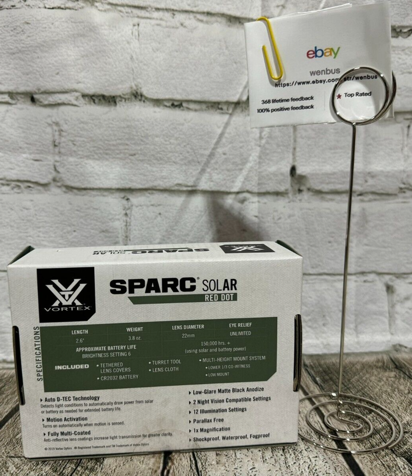 Vortex Sparc Solar 2 MOA Red Dot Brand New 875874008960| eBay