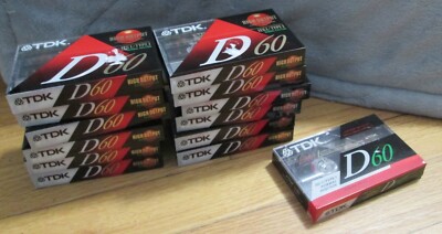 Lot TDK D60 SEALED 60 Minute Blank Audio Cassette Tape High Output IECI ...