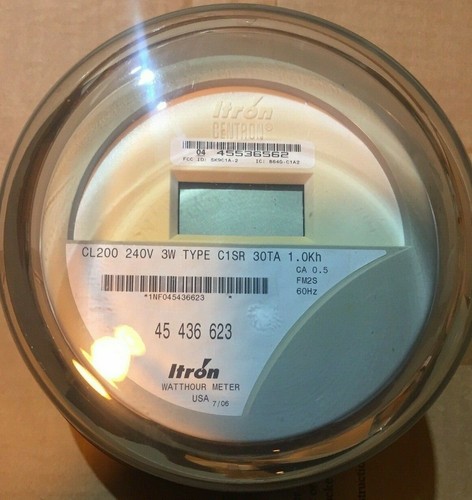 ITRON, WATTHOUR METER KWH C1S / C1SR, CENTRON, 240V, 200A, FORM 2S, LOT ...