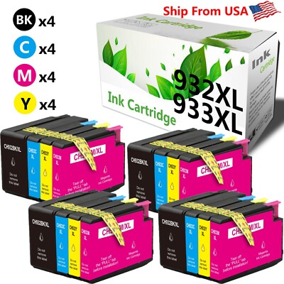 16-Pack 932 933 Ink Cartridge 933XL 932XL for Officejet 7510 Printer ...