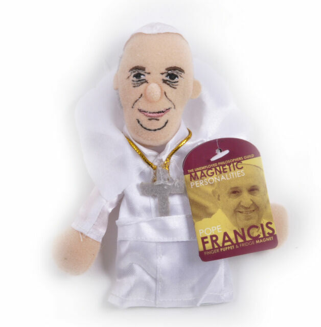 POPE FRANCIS finger PUPPET Fridge MAGNET plush Catholic for sale online ...