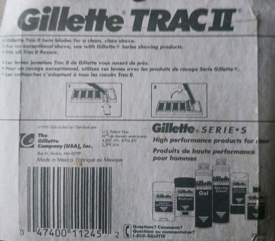 Vintage Gillette Trac II Razor Blades 40-Count Twin Blade Cartridges | eBay