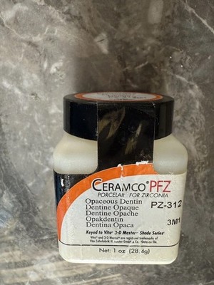 Ceramco PFZ Porcelain 1oz PZ312 Opacious Dentin 3M1 New. | eBay