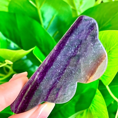 32G Natural colored fluorite wing quartz crystal thin section mineral ...