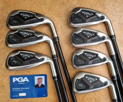 Superb Callaway Titanium Fusion Irons 4-W Reg flex graphite New Grips ...