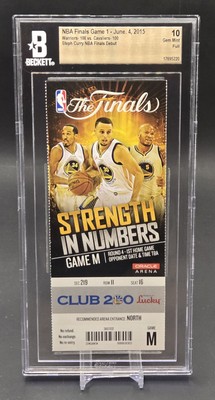 Steph Curry NBA Finals Debut Full Ticket Stub G.S. Warriors vs ...