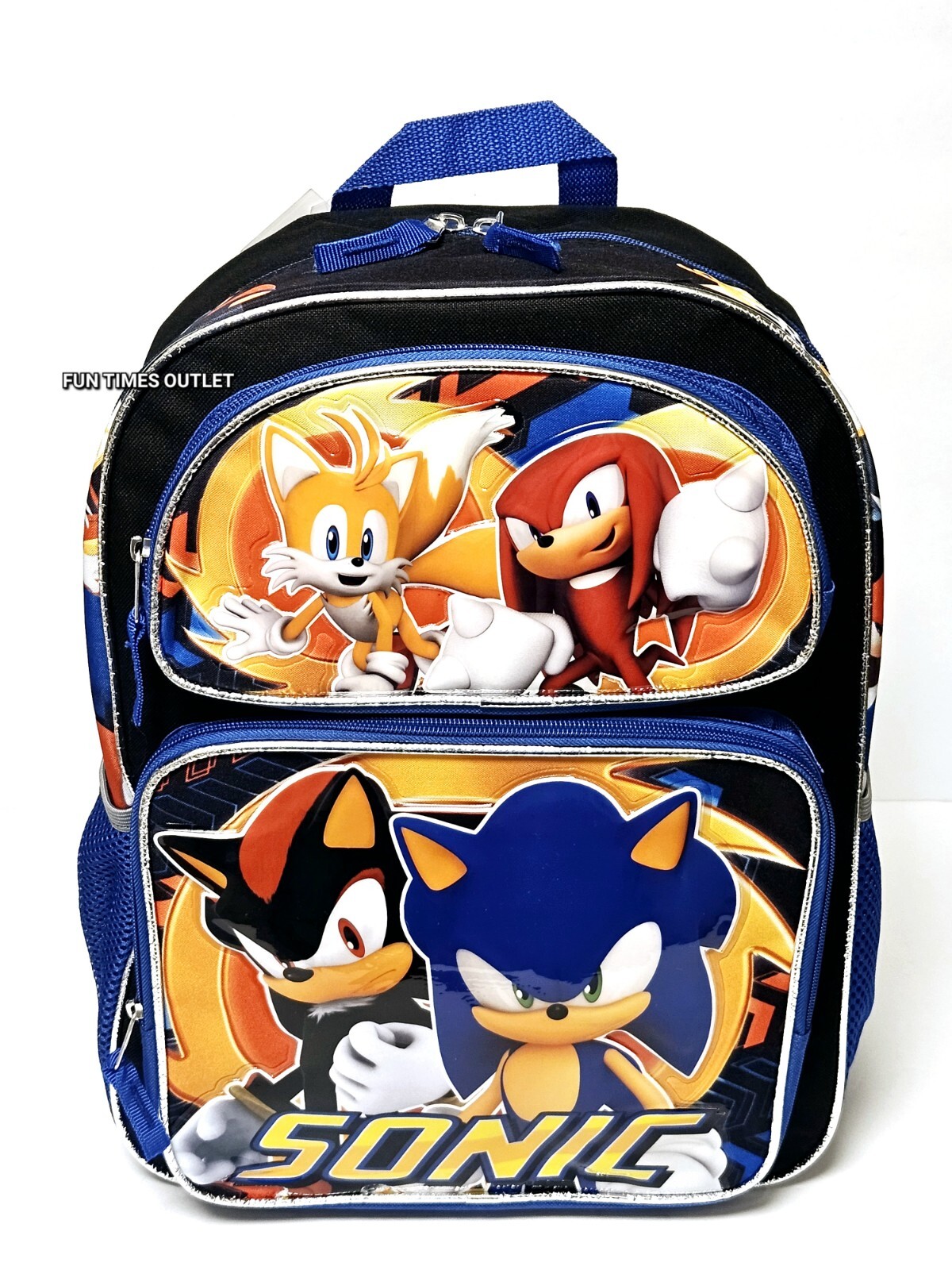 Sonic The Hedgehog Large 16" School Backpack Tails Shadow Knuckles ...