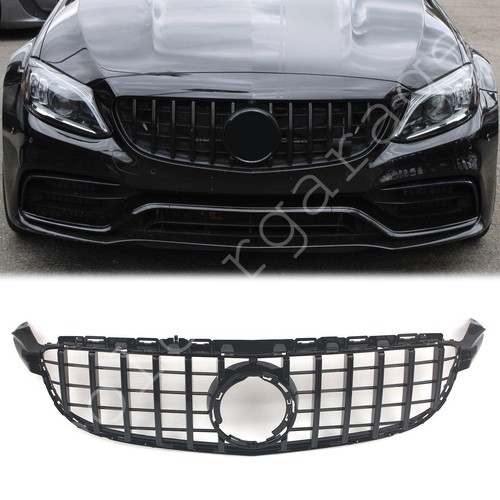 For Mercedes Benz W205 C63 AMG 2019-2021 GT Style Front Grille Grill ...