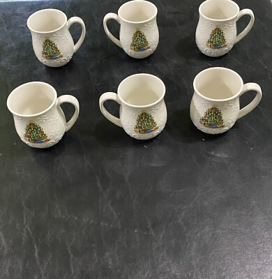 Temptations Davids Christmas Set 6 Mugs David Venable QVC Holidays ...