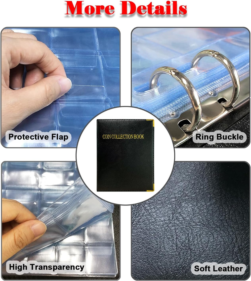 480Pocket ~Coin Collection Storage Book Album Money Holder~Coins Folder ...