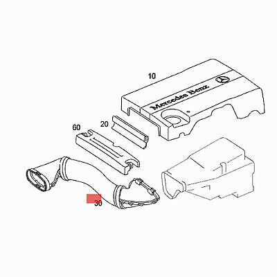 2710941382 Intake Tube Inlet Air Pipe For Mercedes Benz E200 E220 E230 ...