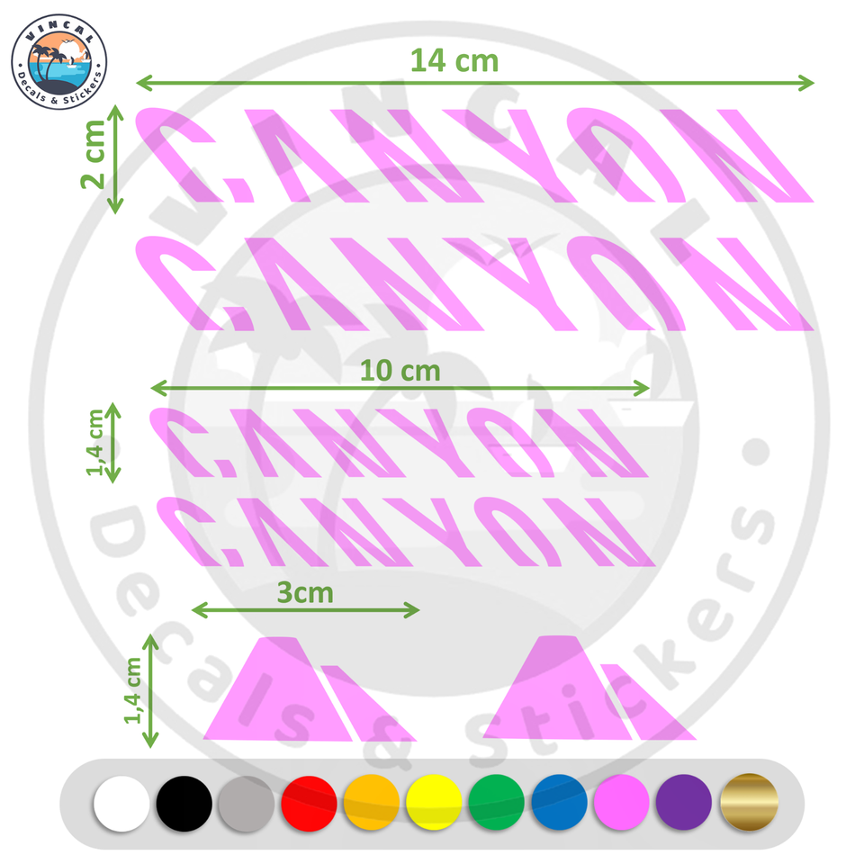 6x Pegatinas CANYON Bici Sticker Decal Aufkleber Bike Adesivi ...