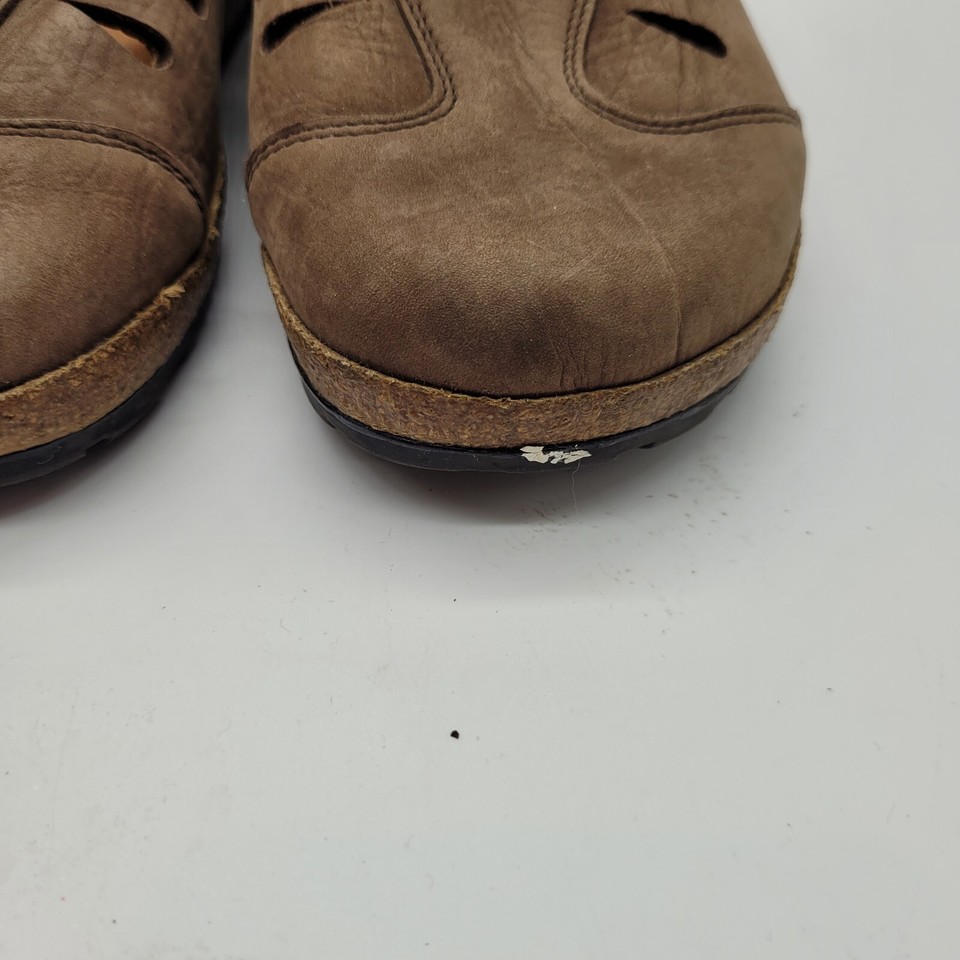 Haflinger Womens Leather Slip On Shoes clogs mules brown Size 36 US 5.5 ...