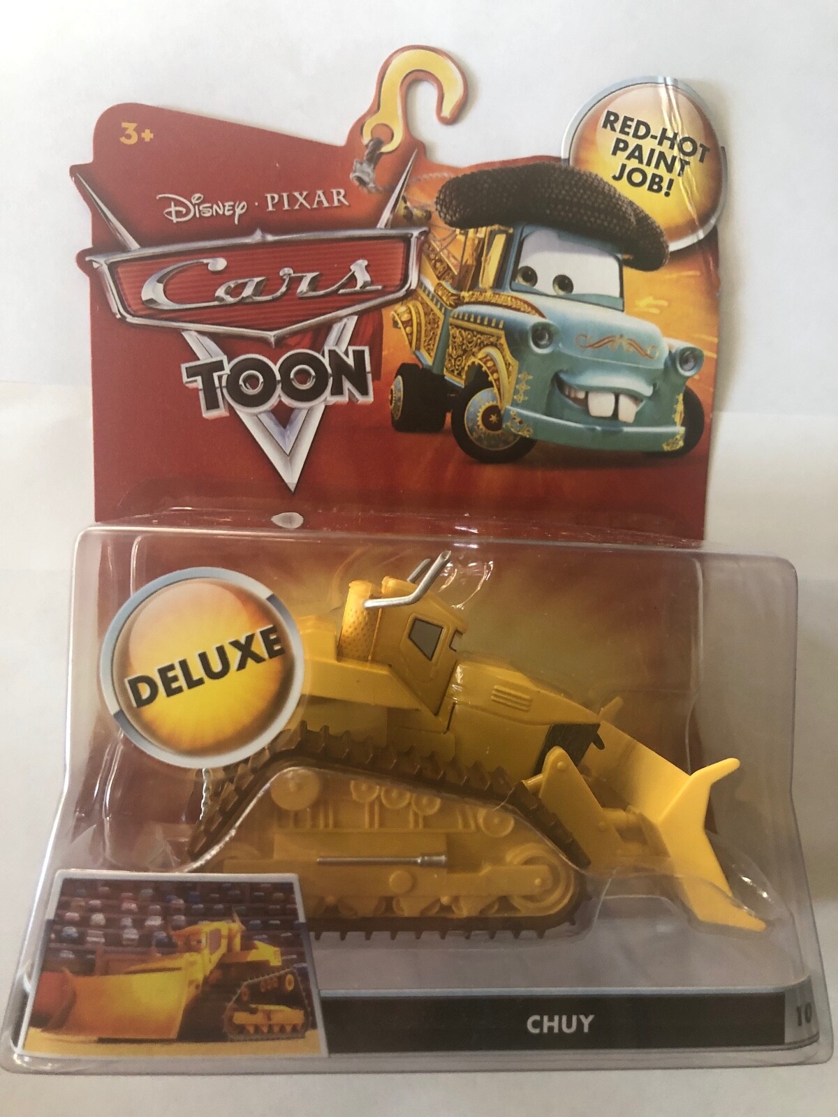 Disney Cars Deluxe Toon Chuy Yellow Bulldozer Imperfect packaging | eBay