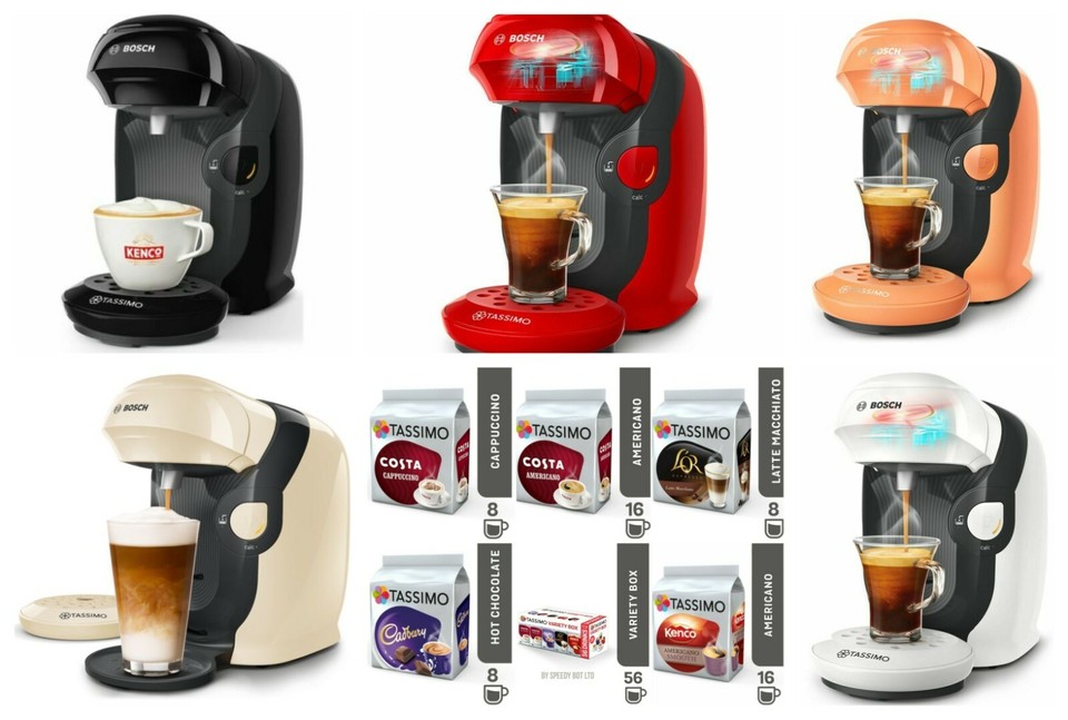 Bosch TASSIMO Style Pods Hot Drinks Coffee Machine Gift Set Choose in 5 ...
