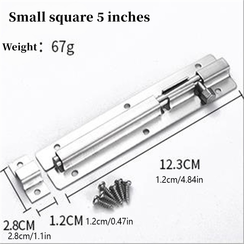 2inch 5 Inches Door Latch Sliding Lock Bolt Latch Hasp Staple Gate ...