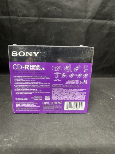 Walkman SONY CD-R Music 80 Slim Jewel Cases Digital color collection 15 ...