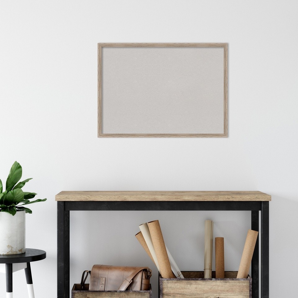 Hardwood Wedge White Wash Wood Framed Grey Corkboard 34138045268| eBay