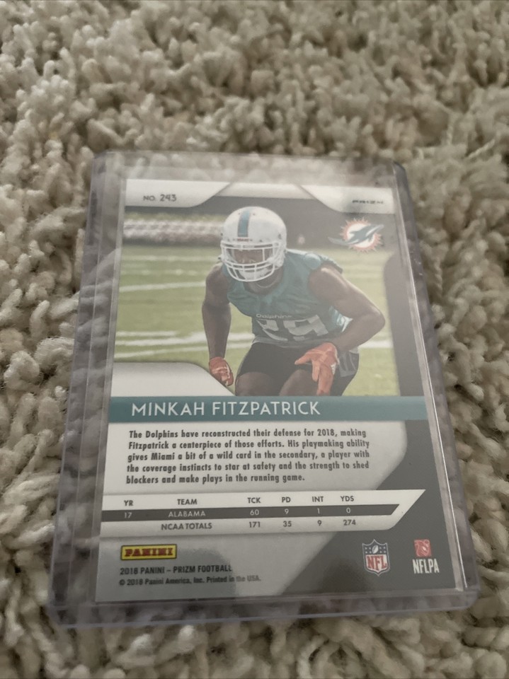 2018 Panini Prizm Minkah Fitzpatrick Pink Rookie Card RC SP Miami ...