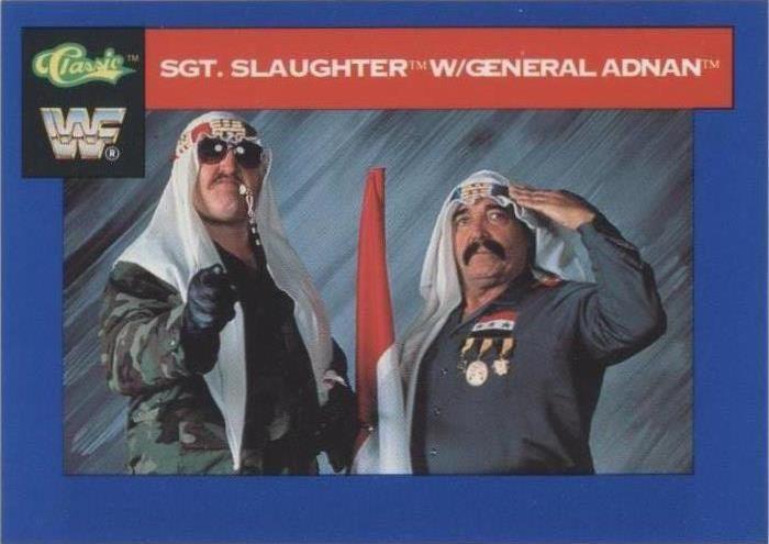 1991 Classic WWF Superstars - Sgt. Slaughter, General Adnan #108 (RC ...