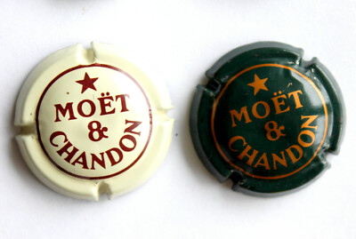 LOT SERIE DE 2 PLAQUES DE MUSELET / CAPSULES A CHAMPAGNE - MOËT ...