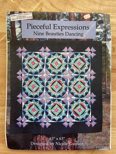 Nine Beauties Dancing paper piecing quilt pattern by Pieceful ...