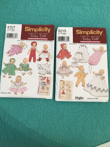 New Simplicity Archives Baby Doll Clothes Sewing Patterns•4707 & 5215 ...