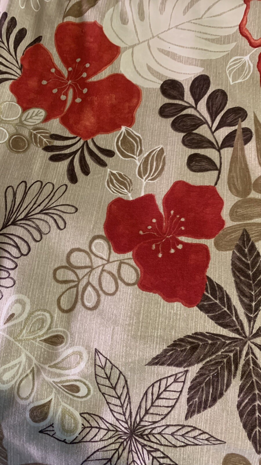 HARLEQUIN CURTAIN FABRIC DESIGN "Kiana" 3 METRES POPPY/CHOCOLATE ...