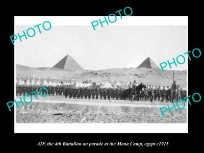 OLD 8x6 HISTORIC PHOTO OF AIF AUSTRALIAN ANZAC 4th BATTALION AT ...