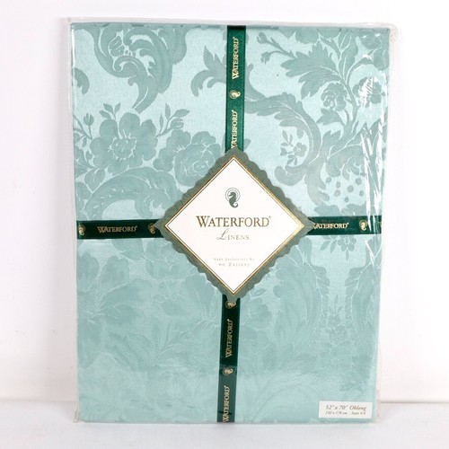 Waterford Linens Barons Court 52“ ” Oblong Tablecloth Sage Green 4-6 ...