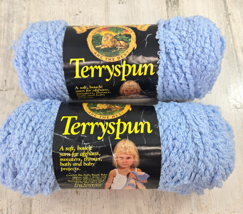Lion Brand Yarn Terryspun Powder Blue 2 Skeins | eBay