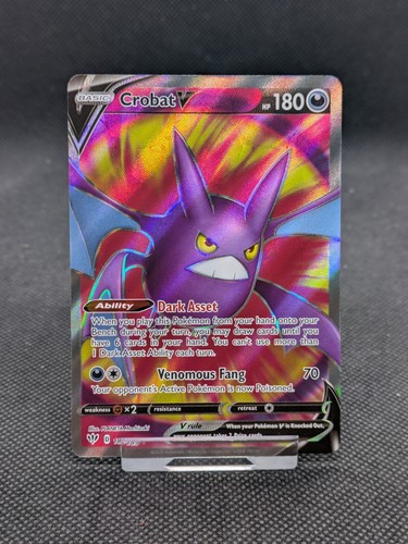 Pokémon TCG Crobat v Darkness Ablaze 182/189 Holo Full Art Ultra Rare ...
