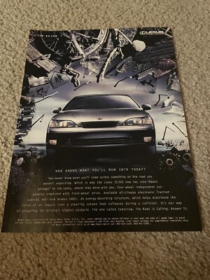 Vintage 1998 LEXUS ES 300 ES-300 Print Ad 1990s "WHO KNOWS WHAT YOU'LL ...